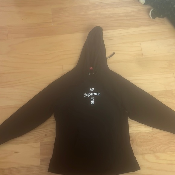Supreme | Sweaters | Supreme Cross Logo Hoodie Black | Poshmark